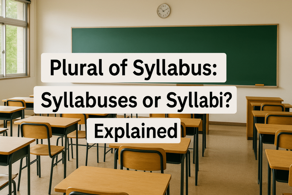 Syllabuses or Syllabi: What’s the Correct Plural of Syllabus?Grammarpost