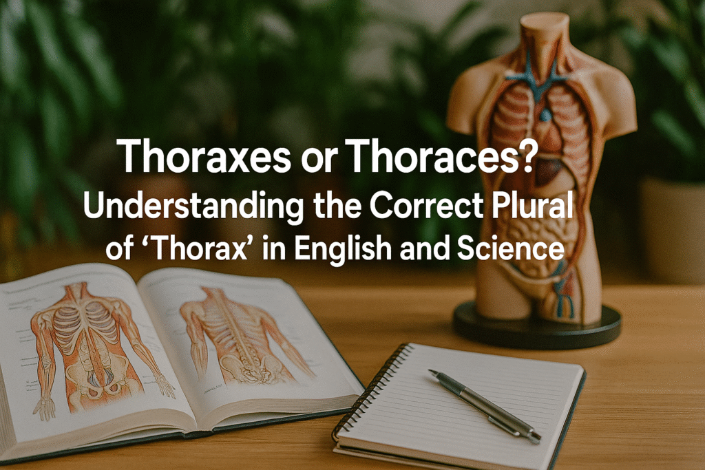 Thoraxes or Thoraces: Correct Plural of "Thorax"Grammarpost