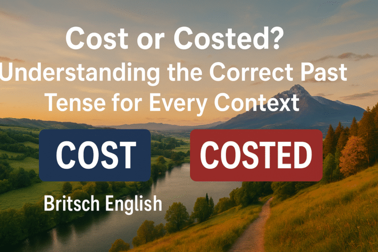 Cost or Costed? Learn the Correct Past Tense for Every SituationGrammarpost