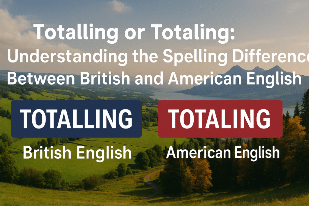 Totalling vs Totaling: British vs American Spelling Explained Grammarpost